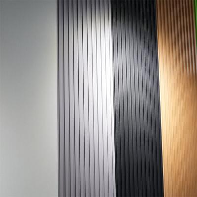 China Waterproof WPC Wall Panel for TV Background for Interior Decoration in Hotels and Apartments Made of Plastic for sale