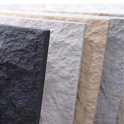 China Modern Design Outdoor Exterior Decorative PU Faux Rock Polyurethane Stone Panel With Geometric Pattern for sale
