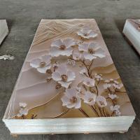 China High Gloss Plastic Material UV Board 3D Printing Decorative Board PVC Marble Sheet for sale