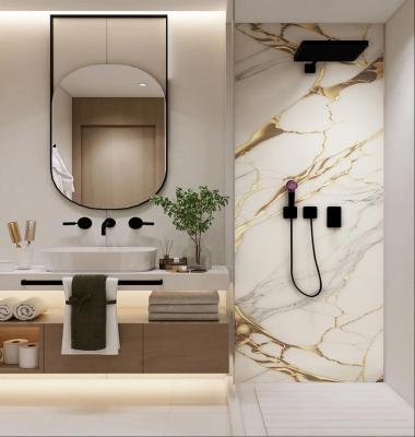China Modern PVC Wall Panel Antistatic UV Waterproof Marble Plastic Sheet for Outdoor Kitchen Apartment Bathroom Living Room for sale