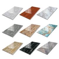 China Modern Style Gilded Gold Design SPC Marble Alternative Wall Panel Board PVC Plastic Material UV Marble Sheet for sale