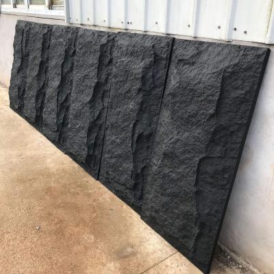 China Modern 3D PU Stone Wall Panel for Outdoor Villa Decoration Waterproof Soundproof Fireproof Artificial Rock External Decorative for sale