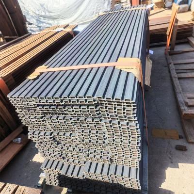 China Wood Plastic Composite Outdoor Exterior Wpc Wall Cladding Water-Proof Wpc Fluted Panel Decorative Wall Panel Outdoor for sale
