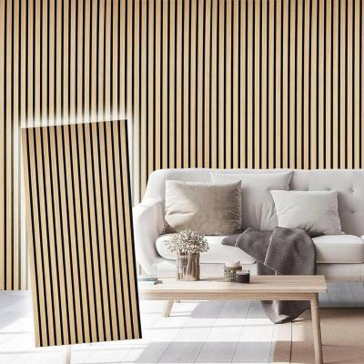 China Acoustic Panels Wall Panels Boards PET MDF Acoustic Wall Decor for Furniture Acoustic wood wall panels modern design Flexible for sale