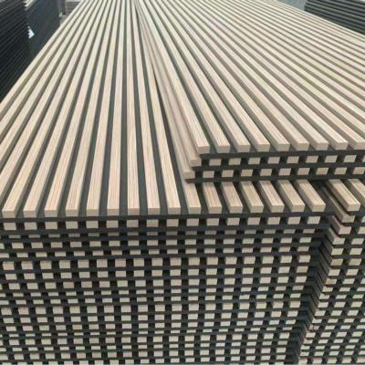 China Hot-selling Acoustic Panels Wooden Slat Fluted Wall Panel House Decoration Interior Sound Proof Wall Panels for sale