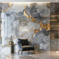 China 600*2440mm 4mm 5mm Custom Design SPC Marble Board Waterproof for Interior Pvc Wall Panel Plastic UV Marble Sheet for sale