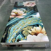 China 1220*2440mm Customized Color UV Board PVC Marble Sheet Wall Panel for Interior Wall Decoration for sale