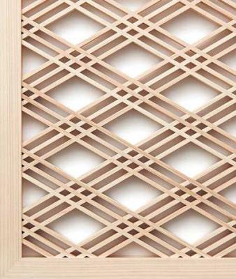 China Japanese Style High Technology Traditional Wood Flower Chip or Kumiko for Furniture or Window for sale