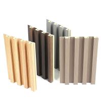China PVC WPC Wall Panel Wooden Grain Fluted Panel 3D Panel for Decoration for sale