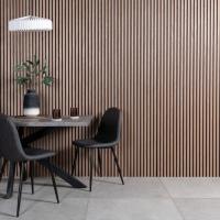 China Modern Design Akupanel Acoustic Slat Wall Panel Wood MDF Material for Hotel Soundproof and Graphic Design Solution Capable for sale