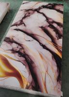 China UV Marble Sheet Modern PVC Wall Panel High Glossy Decorative Board Plastic for TV Background Interior Home 1220x2440mm*3mm for sale