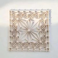 China High-tech traditional purely handmade wood flower chips or Kumiko for furniture or windows for sale