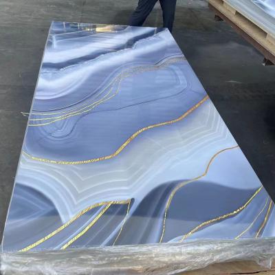 China Factory Direct Supply 2.5mm 2.8mm Thickness 4*8Feet PVC Marble Sheet UV Board Waterproof Flame Retardant Anti-Scratch for sale