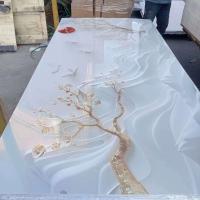 China Factory Direct Supply Flexible PVC Marble Sheet 3D Print Color Wholesale UV Coating Board Wall Decorative Panel for sale