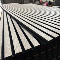 China MDF Acoustic Panel Grille Soundproof Wall Panel Decorative Wooden Slat 3D Design Lightweight Noise Reduction Interior Use for sale