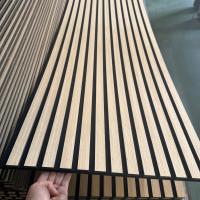 China MDF Acoustic Panel Grille Soundproof Wall Panel Decorative Wooden Slat 3D Design Lightweight Noise Reduction Interior Use for sale