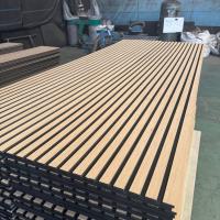 China MDF Acoustic Panel Grille Soundproof Wall Panel Decorative Wooden Slat 3D Design Lightweight Noise Reduction Interior Use for sale