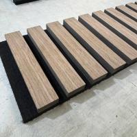 China MDF Acoustic Panel Grille Soundproof Wall Panel Decorative Wooden Slat 3D Design Lightweight Noise Reduction Interior Use for sale