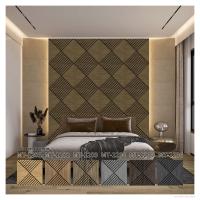 China New Design Modern Waterproof Acoustic Wall Panel Customizable Size Sound-Absorbing Board Soundproof for Hotel Use Graphic Design for sale