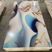 China Hot Sales UV Marble Sheet Customization Gilded Gold Design PVC Marble Wall Panel for Indoor Decoration for sale