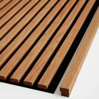 China Sample Link/Strip Wood Grain Decorative Surface Akupanels Acoustic Board Felt Wood Slats Wood Wall Slatted Soundproof Materials for sale