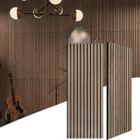 China Professional Manufacturer Sound Insulator Wood Slat Acoustic Pet Panel Natural Oak Acoustic Slat Wood Wall Panels for sale