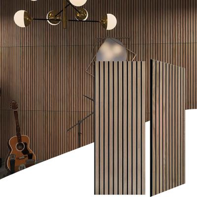 China Professional Manufacturer Sound Insulator Wood Slat Acoustic Pet Panel Natural Oak Acoustic Slat Wood Wall Panels for sale