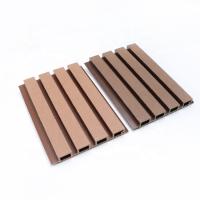 China 219*26mm Wpc groove Outdoor Wood Panel Wpc Engineered Wall Panels for sale