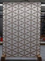 China Japanese Woodworking Kumiko Classic Shoji Style Room Divider Partition Panel Indoor Modern Wooden Partition Screens for sale