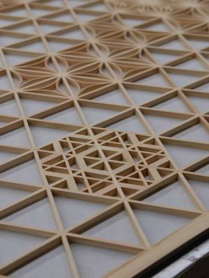 China Japanese Woodworking Kumiko Classic Shoji Style Room Divider Indoor Modern Wooden Partition Screens for Entry Bedroom for sale