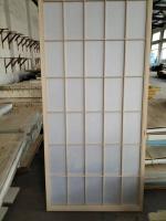 China Plaid Wood Door Translucent Japanese Sliding Shoji Paper Screen Door Washi Paper Classic Room Divider Solid Wood for sale