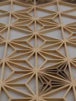 China Japanese Traditional Aesthetics Woodworking Technique of Joining Wood Pieces Together Kumiko Wooden Dividers Partition Screens for sale