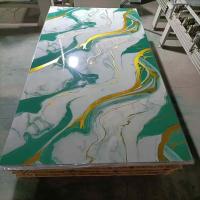China 1.22*2.44/1.22*2.5m Multi-Style SPC Wall Panel PVC Marble Wall Panel Board UV Marble Sheet for sale