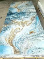 China Interior Glossy Indoor Design UV Wall Panel Waterproof and Fireproof Modern Style New Material 4*8 Foot PVC Marble Sheet for sale