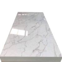 China High Glossy Waterproof Wall Panel 1220*2240mm Uv Pvc Sheet Marble Alternative Pvc Sheet for sale