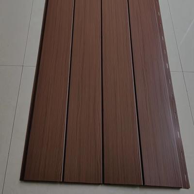 China Modern Design Wood Grain Aluminum Siding Eco-Friendly Exterior Metal Wall Panels for Cladding/Wall Covering for sale