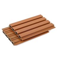 China Exterior Wall Covering Material Waterproof Fluted PVC Panels Co-Extruded WPC Cladding for Outdoor Use Plastic for sale