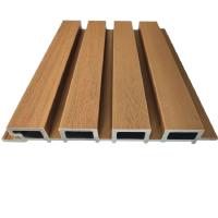 China Exterior Wall Covering Material Waterproof Fluted PVC Panels Co-Extruded WPC Cladding for Outdoor Use Plastic for sale
