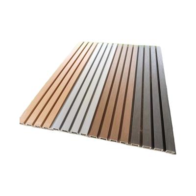 China Exterior Wall Covering Material Waterproof Fluted PVC Panels Co-Extruded WPC Cladding for Outdoor Use Plastic for sale