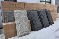 China Eco-friendly PU Faux Artificial Stone Wall Panel Black White Natural Culture Stone Decoration for Indoor Outdoor for sale