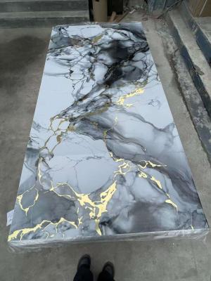 China Modern UV Marble Effect PVC Sheet 1220x2440/2800/2900mm Moisture-Proof Easy Install Decorative Panel for Bathroom Background for sale