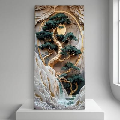 China New 3D Printing UV Wall Panel Waterproof PVC Board Decorative Faux Marble Sheet UV Carbon Slate for Interior Wall for sale
