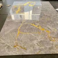 China Factory Good Quality Hot Sale Waterproof Gold Wall Panel Pvc Wall Panel Uv Marble Sheet Pvc Marble Sheet for sale