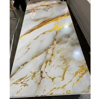 China Factory Good Quality Hot Sale Waterproof Gold Wall Panel Pvc Wall Panel Uv Marble Sheet Pvc Marble Sheet for sale