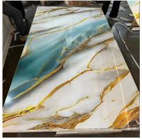 China Factory Good Quality Hot Sale Waterproof Gold Wall Panel Pvc Wall Panel Uv Marble Sheet Pvc Marble Sheet for sale