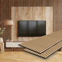 China Wholesale MDF Wood Slat Acoustic Wall Panels Soundproof Supplier for Hotel Office Commercial Projects OEM ODM for sale