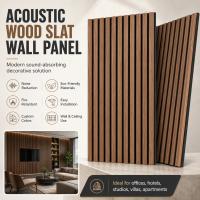 China Wholesale MDF Wood Slat Acoustic Wall Panels Soundproof Supplier for Hotel Office Commercial Projects OEM ODM for sale