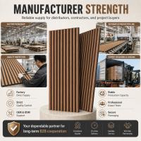 China Wholesale MDF Wood Slat Acoustic Wall Panels Soundproof Supplier for Hotel Office Commercial Projects OEM ODM for sale