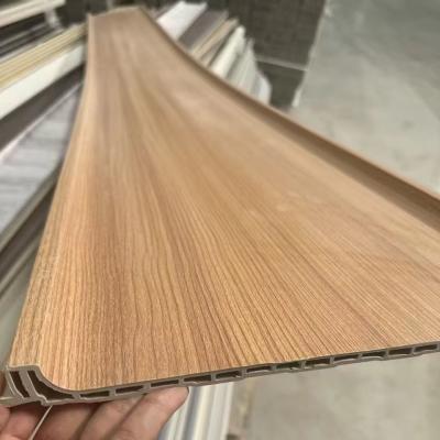 China New Arrival WPC Wall Panel Modern Design Wood Texture Wall Cladding Panels for Living Room Bedroom Hotel Villa Decoration for sale