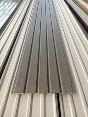 China Solid WPC 3D Fluted Wall Panel Waterproof Interior Wave Decor Wall Board Vertical Ribbed Slat Wall Cladding for sale